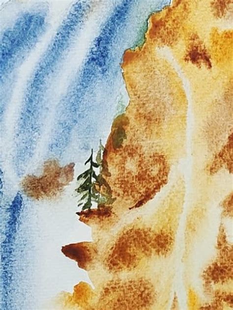House On The Cliff Watercolor On Canvas By Swati Tripathi Exotic