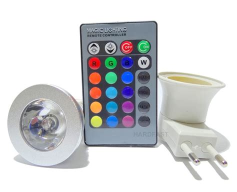 L Mpada Rgb Led Spot Bivolt Cores Controle Brinde Adaptador