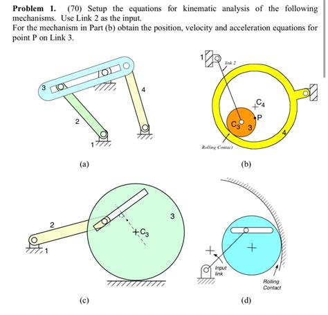 solved problem 1 70 setup the equations for kinematic