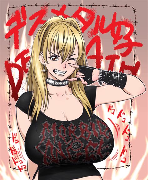 Big Tiddy Anime Girl Wearing A Morbid Angel Shirt Rmetalanimemes