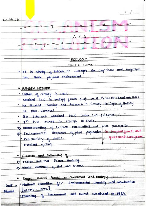 Solution Neet Ch Organism And Population Class 12 Handwritten Notes Studypool Solution Neet Ch Organism And Population Class 12 Handwritten Notes Studypool