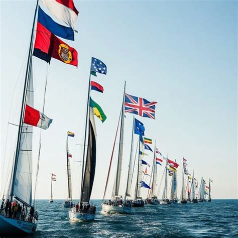 Free Sailing Regatta Underway Image Sailing Regatta Flags