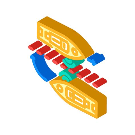 Ship Collision Avoidance Systems Isometric Icon Vector Illustration