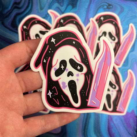 Ghostface Sticker Girl Halloween Stickers Horror Movie Stickers Scream