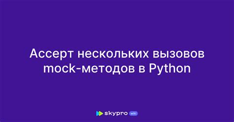 Ассерт нескольких вызовов Mock методов в Python