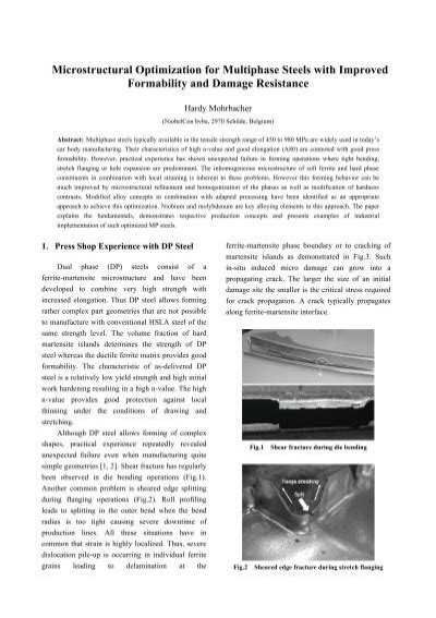 Microstructural Optimization For Multiphase Steels With Niobelcon