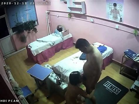 Couple Having Crazy Sex On Floor After Massage Parlor Closes F