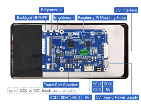 6 25inch DSI Capacitive Touch Display 720 1560 IPS Optical Bonding Toughened Glass Panel