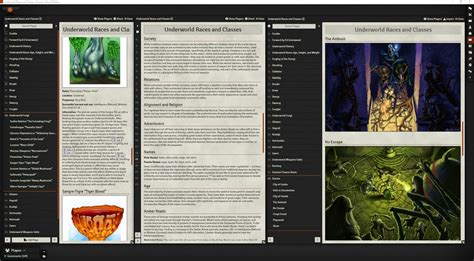 Underworld Races And Classes Foundry Virtual Tabletop