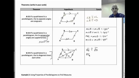 Mastering Geometry Properties Parallelograms Partner Worksheet Answer Key