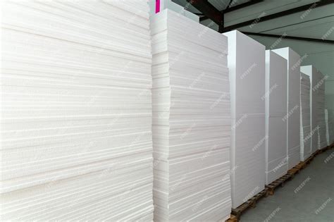 Premium Photo A Large Blocks Of Styrofoam Are Stacked In A Warehouse