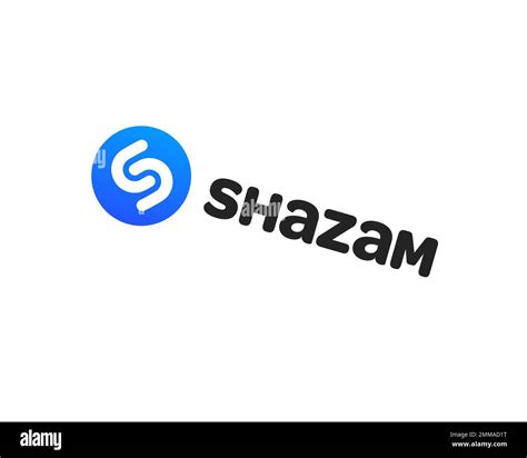shazam application rotated white background logo brand name stock