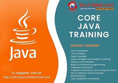 Best Java Training Institute Of Java Classes At Sunbeam Software Training Application