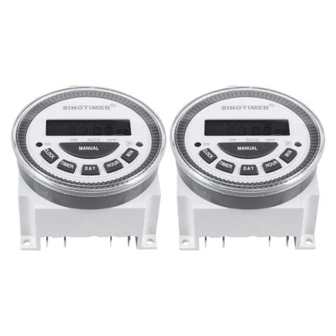 2x Sinotimer Tm 619h 2 230vac 7 Days Weekly Programmable Digital Timer Lighting Switch Output
