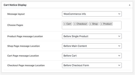 Dynamic Cart And Checkout Notices Documentation Woocommerce