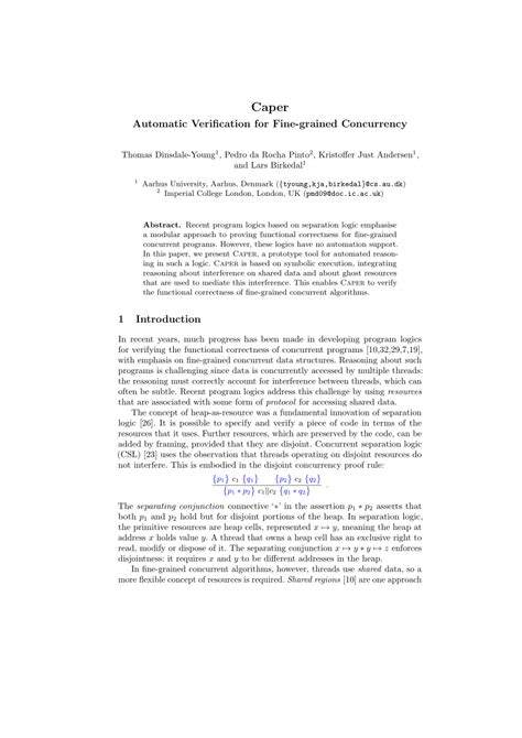 pdf caper automatic verification for fine grained concurrency