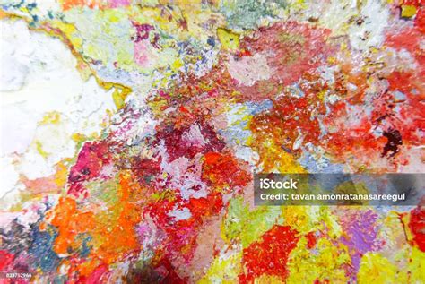 색상 팔레트 아크릴 오일 페인트 색상 질감을 추상화 합니다 오일 페인트의 명소입니다 파란색에 대한 스톡 사진 및 기타 이미지 파란색 흩뿌려진 개성 개념 Istock