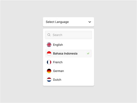 Dropdown Select Language By David Immanuela On Dribbble