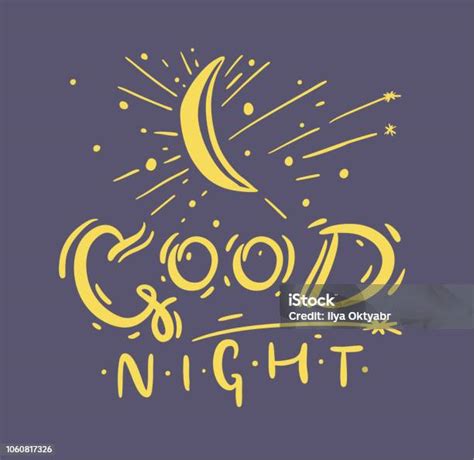 좋은 밤 레터링 벡터 동기 부여 텍스트입니다 로고 배지 아이콘 카드 엽서 로고 배너 태그에 대 한 격리 0명에 대한 스톡 벡터 아트 및 기타 이미지 Istock