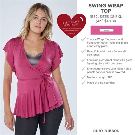 Ruby Ribbon Feel The Flash Sale 2 14 19 2 19 19 Swing Wrap Top Rubyribbon Com