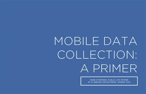 Mobile Data Collector Pilot Groundplay