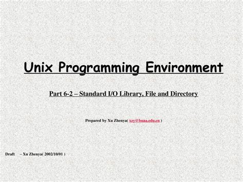 Unix Programming Environment Ppt Download