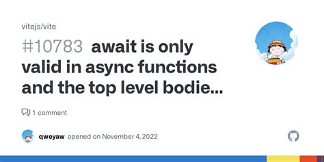 await is only valid in async functions and the top level bodies of