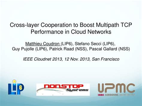 Ppt Cross Layer Cooperation To Boost Multipath Tcp Performance In Cloud Networks Powerpoint