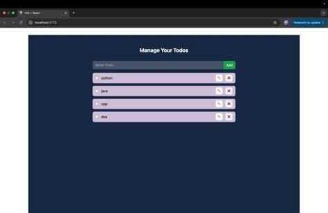 Todo App React Vite Tailwind Css Context Api This Is A Simple
