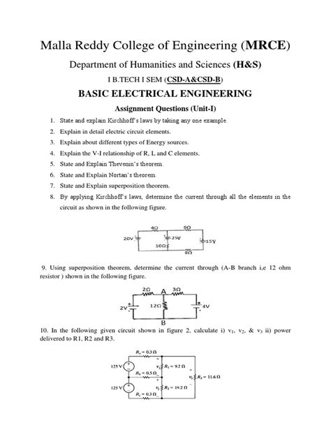Bee Assignment Questions Unit I Pdf Bee Assignment Questions Unit I Pdf