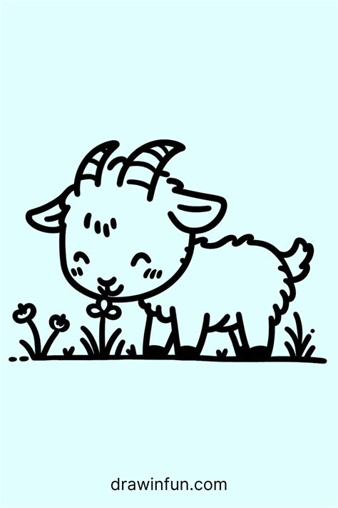 🐐38 Easy Cute Goat Drawing Ideas Draw In Fun