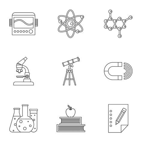 Science Education Vector Png Images Science Education Icons Set