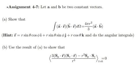 Solved Assignment Let A And B Be Two Constant Chegg Com