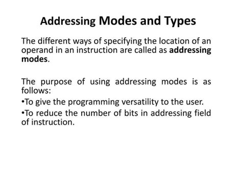 Addressing Modes In Computer Organization Pdf