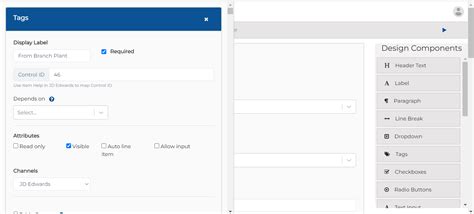 Populate Dropdown And Tags Control Based On Jde Forms Ephlux