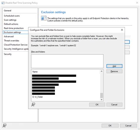 antimalware policies folder exclusions and it s subfolder microsoft qanda