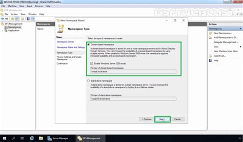 Install And Configure DFS Namespace On Windows Server