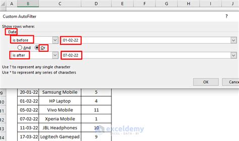 How To Filter Date Range In Excel 5 Easy Methods