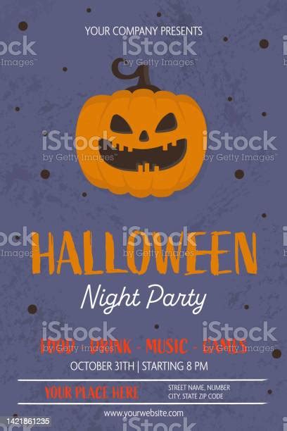 재미있는 호박과 할로윈 파티 포스터의 디자인 벡터 일러스트 레이 션 10월에 대한 스톡 벡터 아트 및 기타 이미지 10월 가을 개념 Istock