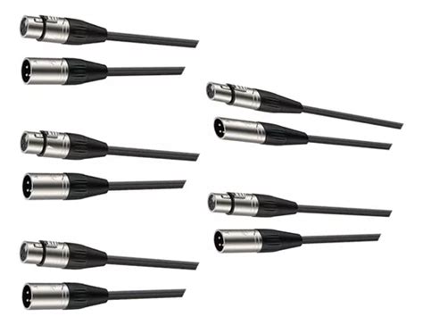Kit 5 Cabo Roxtone Para Microfone Smxx200 Xlr/xlr 3 Metros ...