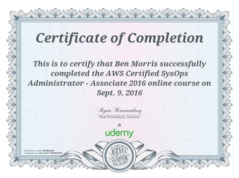 Certificate Aws Certified Sysops Administrator Innovation Insight