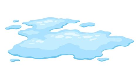 물 어리 파란 액체 모양의 평평한 만화 스타일의 깨한 액체 방울 디자인 요소 고립 프리미엄 벡터