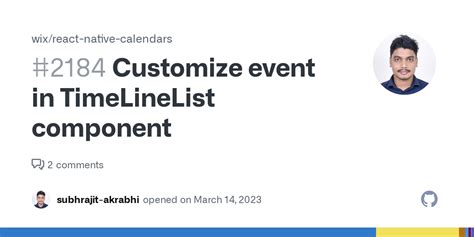 Customize Event In Timelinelist Component · Issue 2184 · Wixreact
