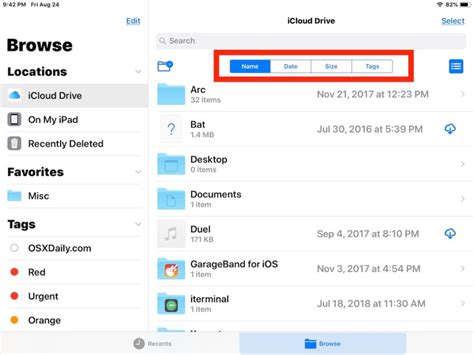 How To Sort Files On IPad And IPhone