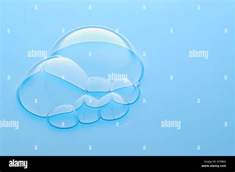 Soap Bubbles Floating Swimming On Water Surface Studio Stock Photo Alamy