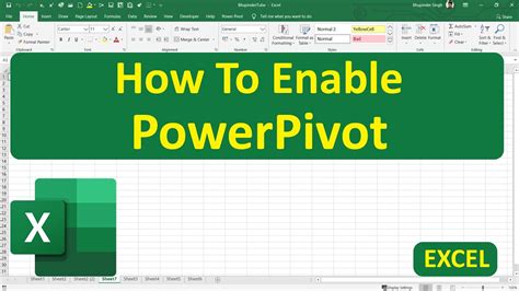 How To Enable Powerpivot In Excel Youtube