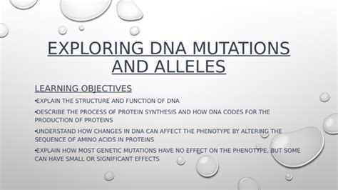 Mutations Edexcel Igcse Teaching Resources Mutations Edexcel Igcse Teaching Resources