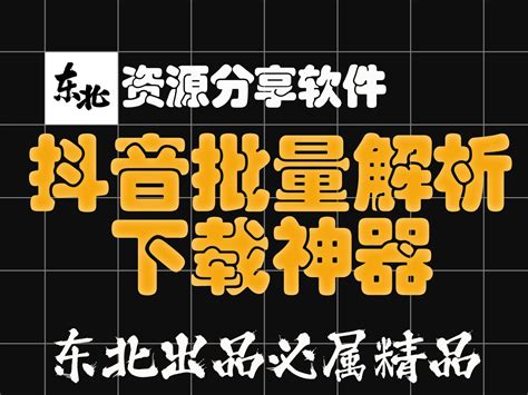 【抖音批量解析下载神器】【抖音批量下载】【抖音批量解析】【抖音资源下载】 「纯白嫖」 绿色版 （云盘资源） 东北ai Ai工具导航