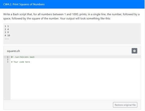 Solved Write A Bash Script That For All Numbers Between Chegg