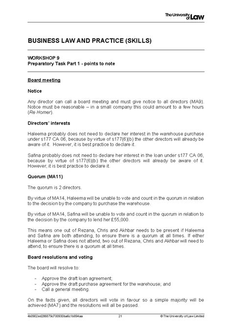 2324 Blp Ws09 Ce02 Preparatory Task Ptn T BUSINESS LAW AND PRACTICE SKILLS WORKSHOP 9 Studocu